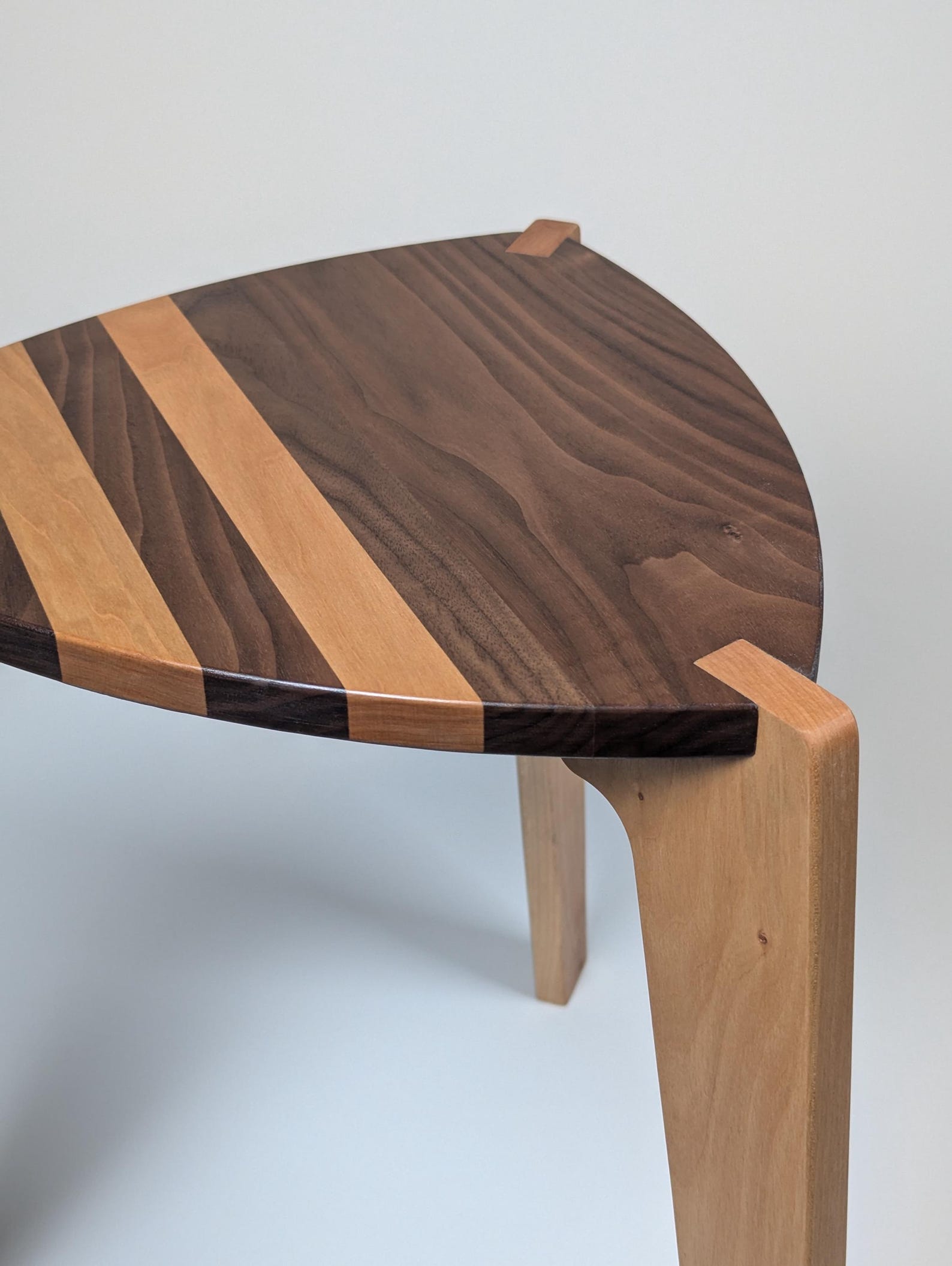 Walnut+maple Table-end Table-nightstand-plant Stand-small Table ...