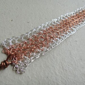 Crochet Bracelet Copper Wire, Silver Wire, Cuff Bracelet, Crochet ...