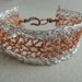 Crochet Bracelet Copper Wire Silver Wire Cuff Bracelet - Etsy