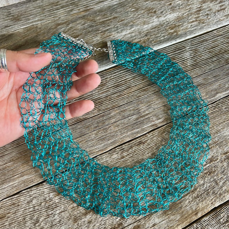 Wire Mesh Necklace - Etsy