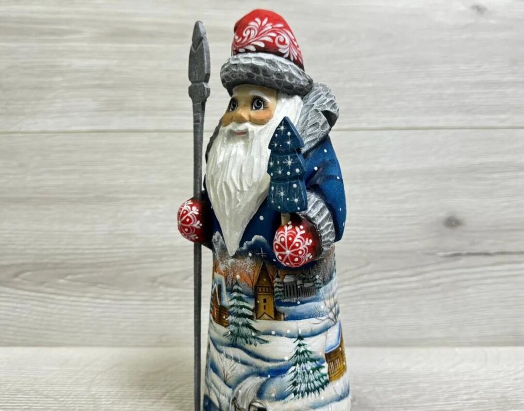 Handmade Ded Moroz, Wooden Santa Claus, Carved Figurine Souvenir - Etsy
