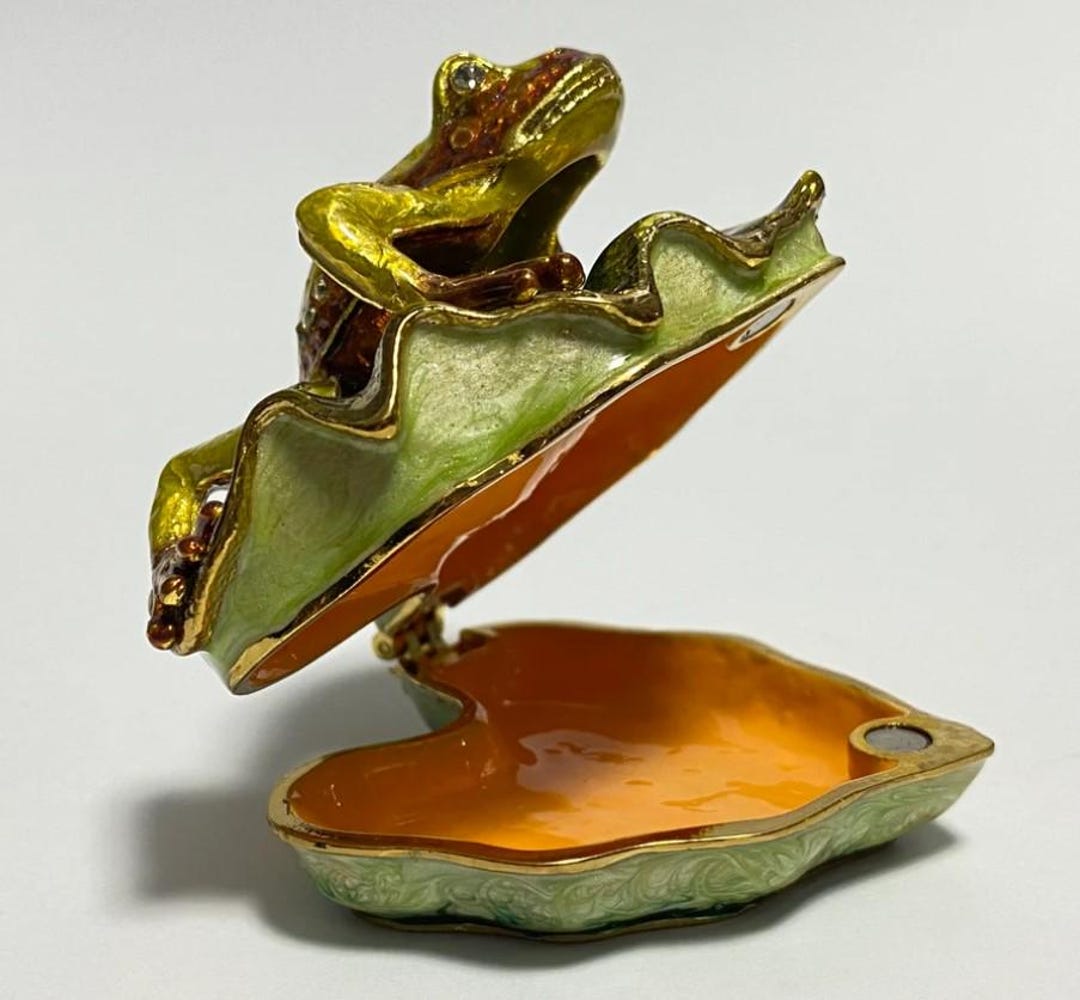 Faberge Style Animal Frog, Swarovski Crystals, Handmade Animal Jewelry ...