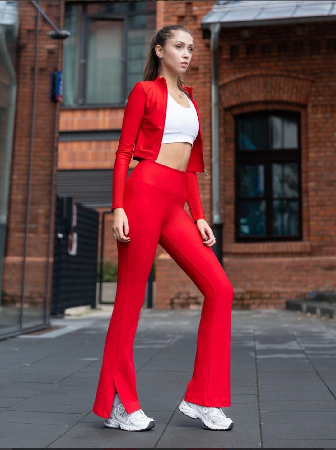 Slit Spanish Leggings Red/black/khaki/blue - Etsy