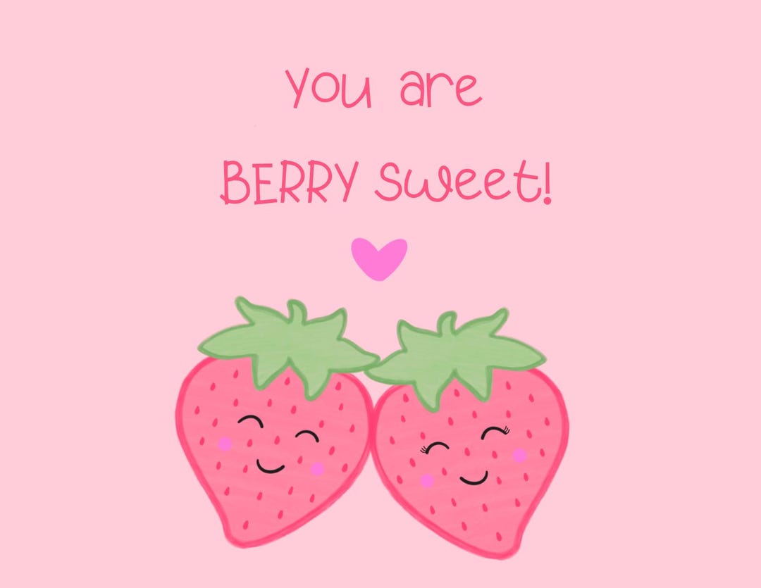 Printable Valentine's Day Cards, Cute Fruit and Vegetable Valentines ...