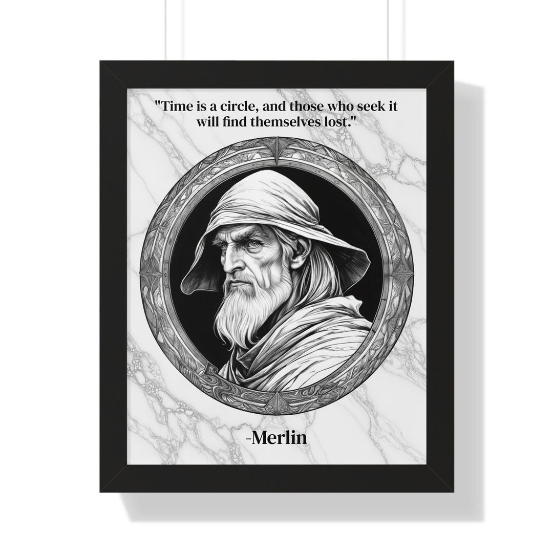 Merlin Magic Wizard Spells Framed Wall Art Inspirational Quote for ...