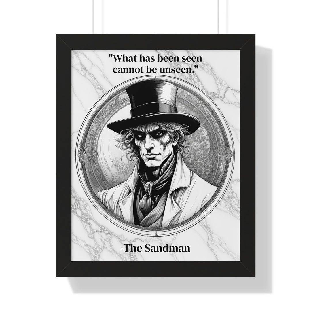 The Sandman Inspirational Quote Fantasy Decor Framed Wall Art for Home ...