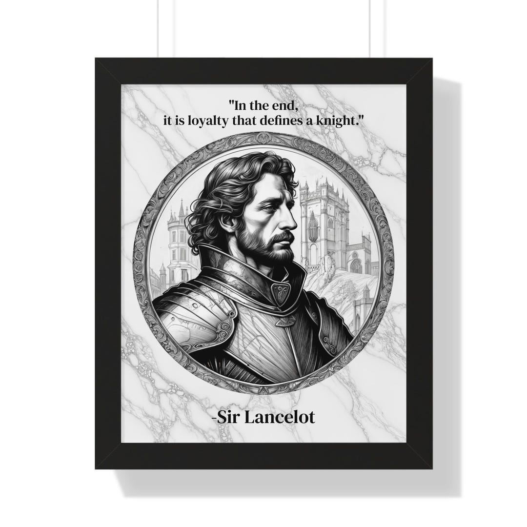 Sir Lancelot Chivalry Code Knights Honor Framed Wall Art Inspirational ...