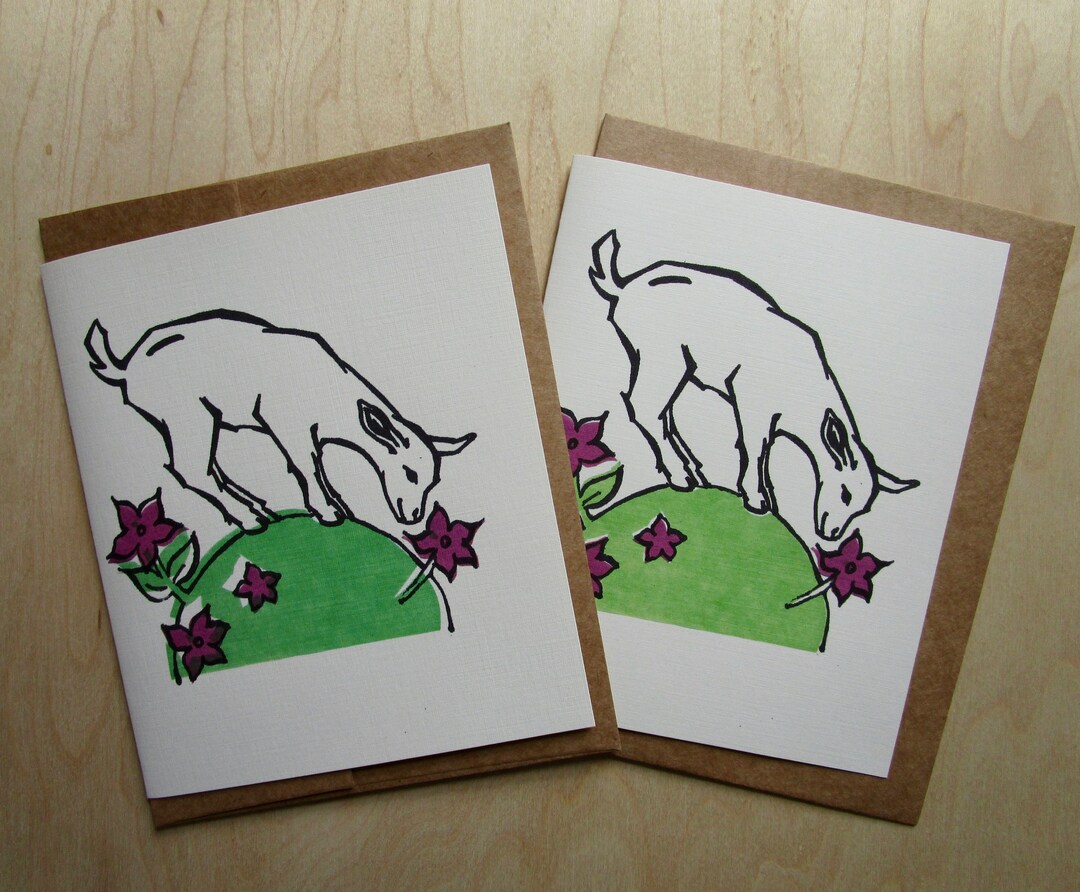 Baby Goat Greeting Cards - Etsy