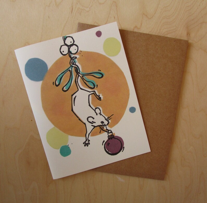 Mouse Holiday Card Collection - Etsy