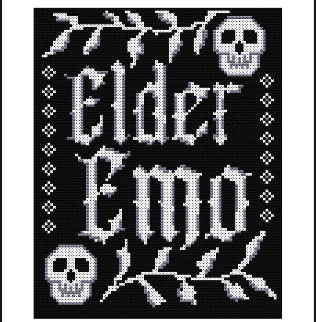 Elder Emo Cross Stitch PATTERN - Etsy