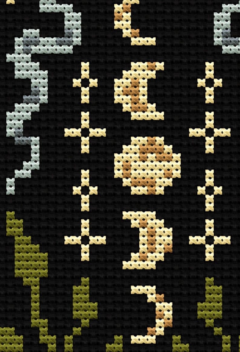 Moon Phase Cross Stitch PATTERN - Etsy