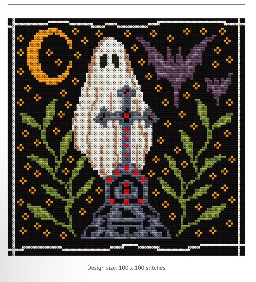 Cemetery Drive Cross Stitch PATTERN - Etsy
