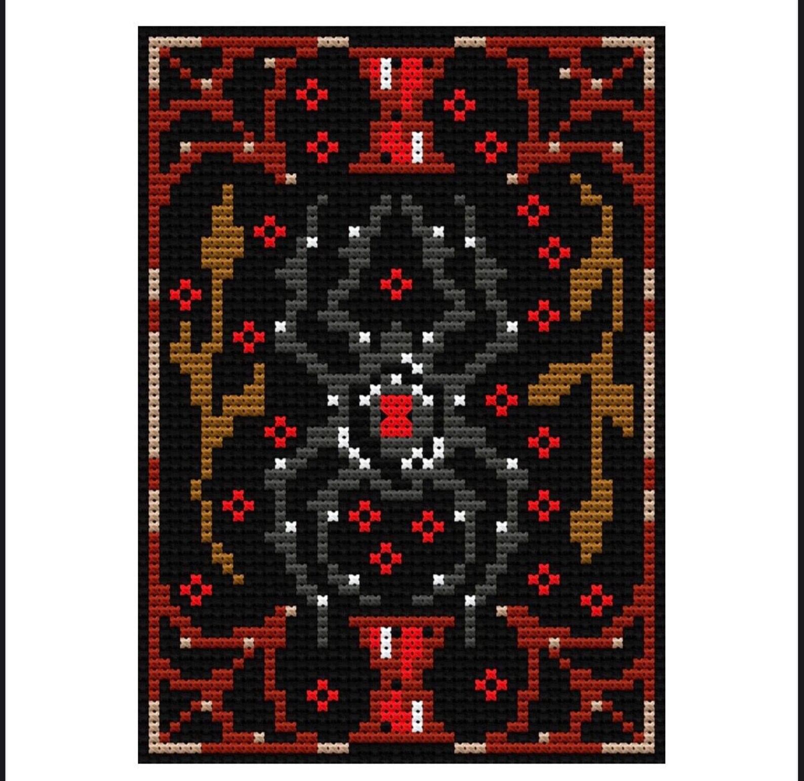 Black Widow Cross Stitch Pattern – Gothic Tattoo Style PDF Pattern ...
