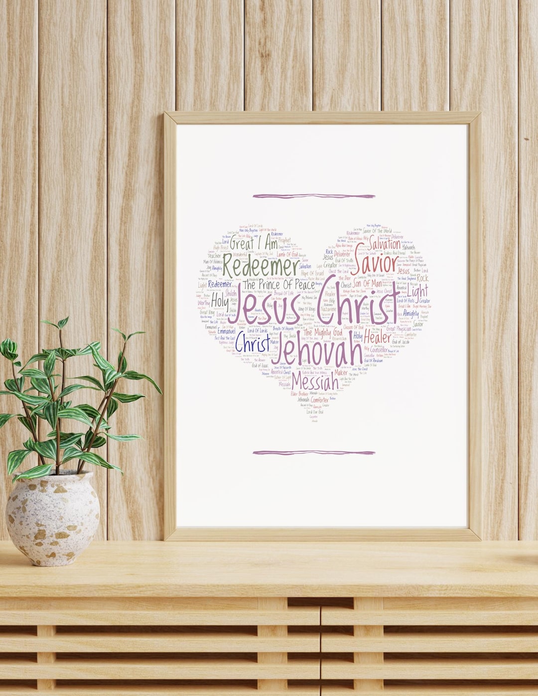 Names of Jesus | Heart-shaped Jesus Names Word Cloud PNG | Over 100 ...