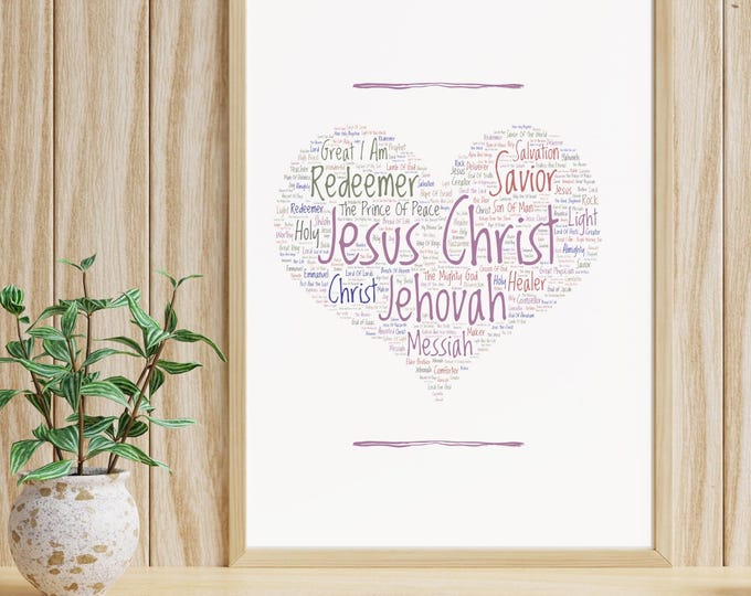Names of Jesus Word Cloud SVG - Etsy Canada