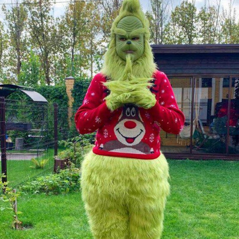 The Grinch Realistic Mask Costume - Etsy