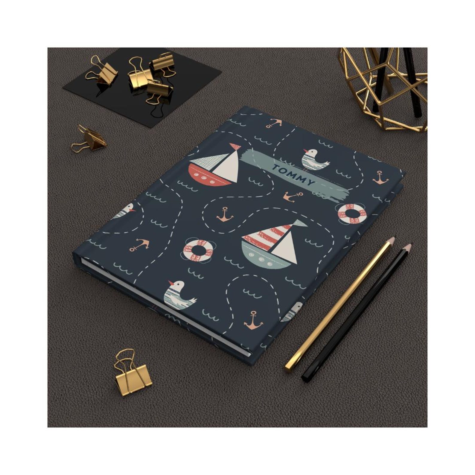 Personalized Sailing Journal Notebook, Sailboat Gifts, Cute Sailboats ...