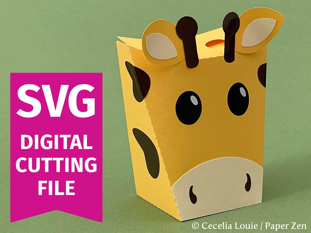Giraffe Gift Box - SVG - Gift Card Holder, Party Favor, or Advent ...