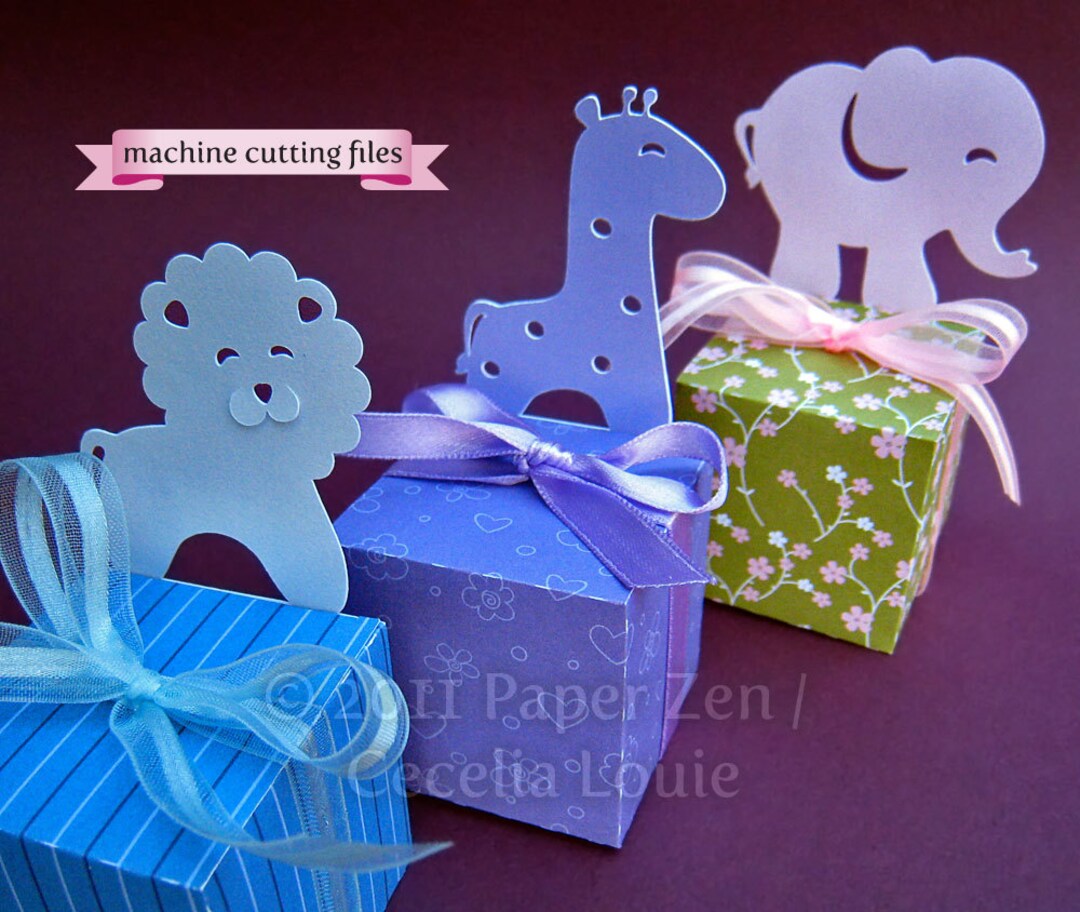 Animal (elephant Lion Giraffe Bear Duck) - Paper Gift Box Die Cutting ...