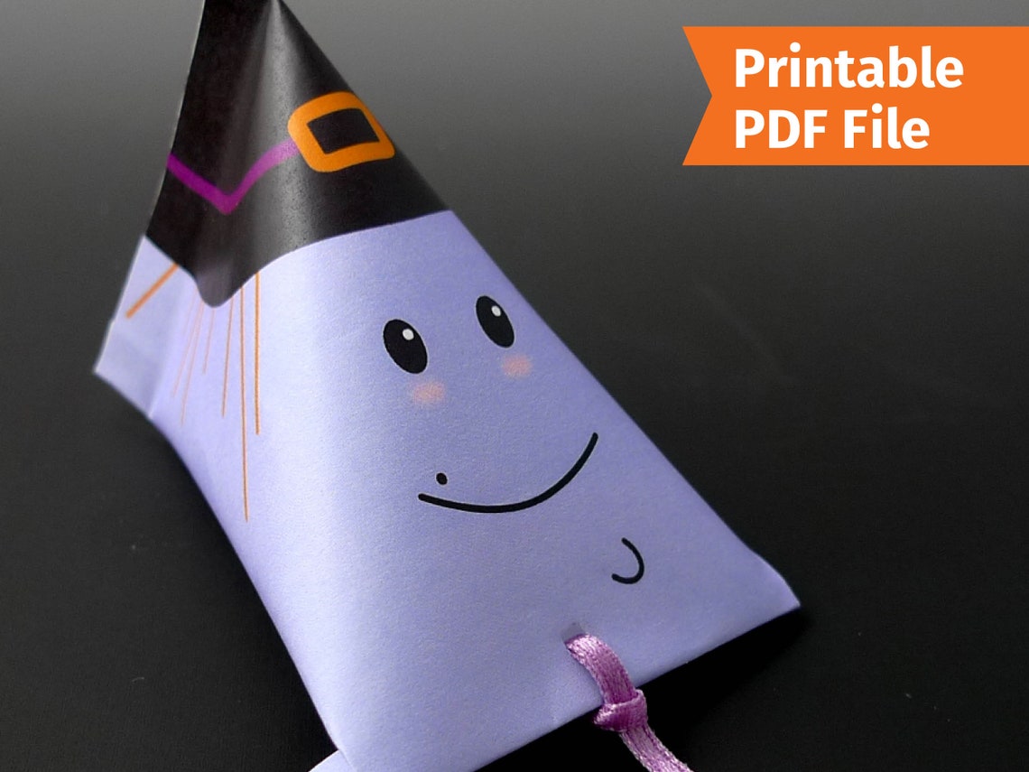 Printable Halloween Gift Box DIY PDF Patterns for Witch - Etsy