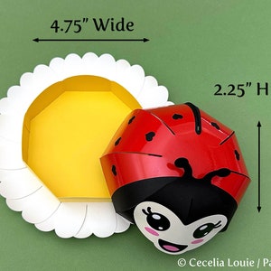 Ladybug Box for Valentine's Day or Girl's Birthday Party Gift Favor ...