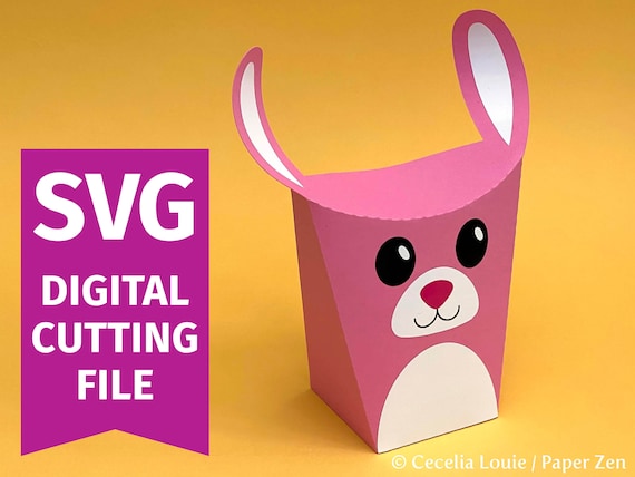 Easter Bunny Rabbit Box Template SVG Gift Card Holder Party | Etsy