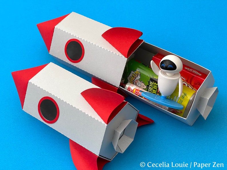 Rocket Space Ship SVG Box Party Favor Gift Card Holder 3D - Etsy