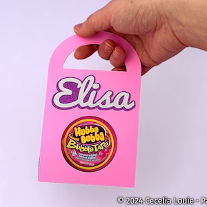 Hubba Bubba Bubble Gum Party Favour Gift Box - 3D SVG for Birthday ...