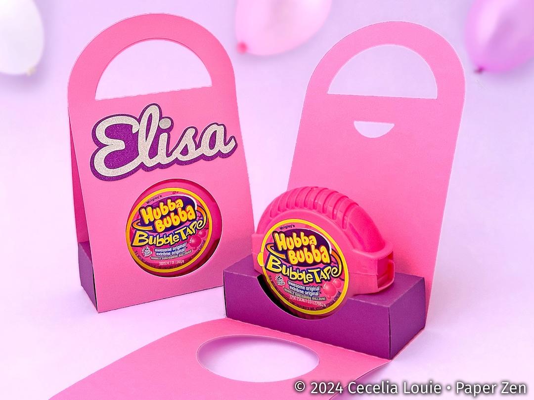 Hubba Bubba Bubble Gum Party Favour Gift Box - 3D SVG for Birthday ...