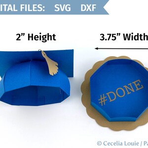 Graduation Cap Gift Card Holder Box, Class of 2023, End of School Party ...