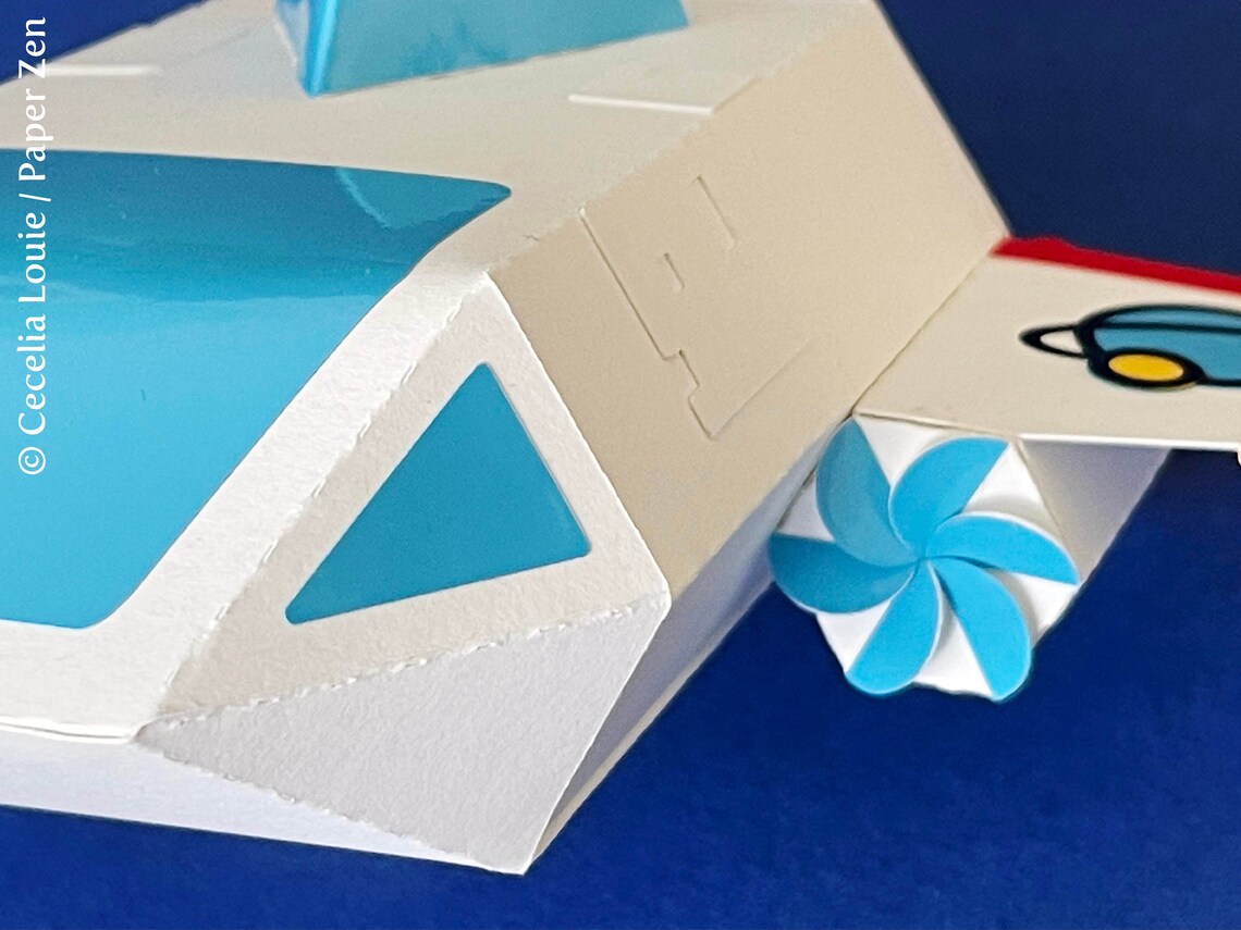 Space Ship Gift Box 3D SVG Party Favor Box Template - Etsy