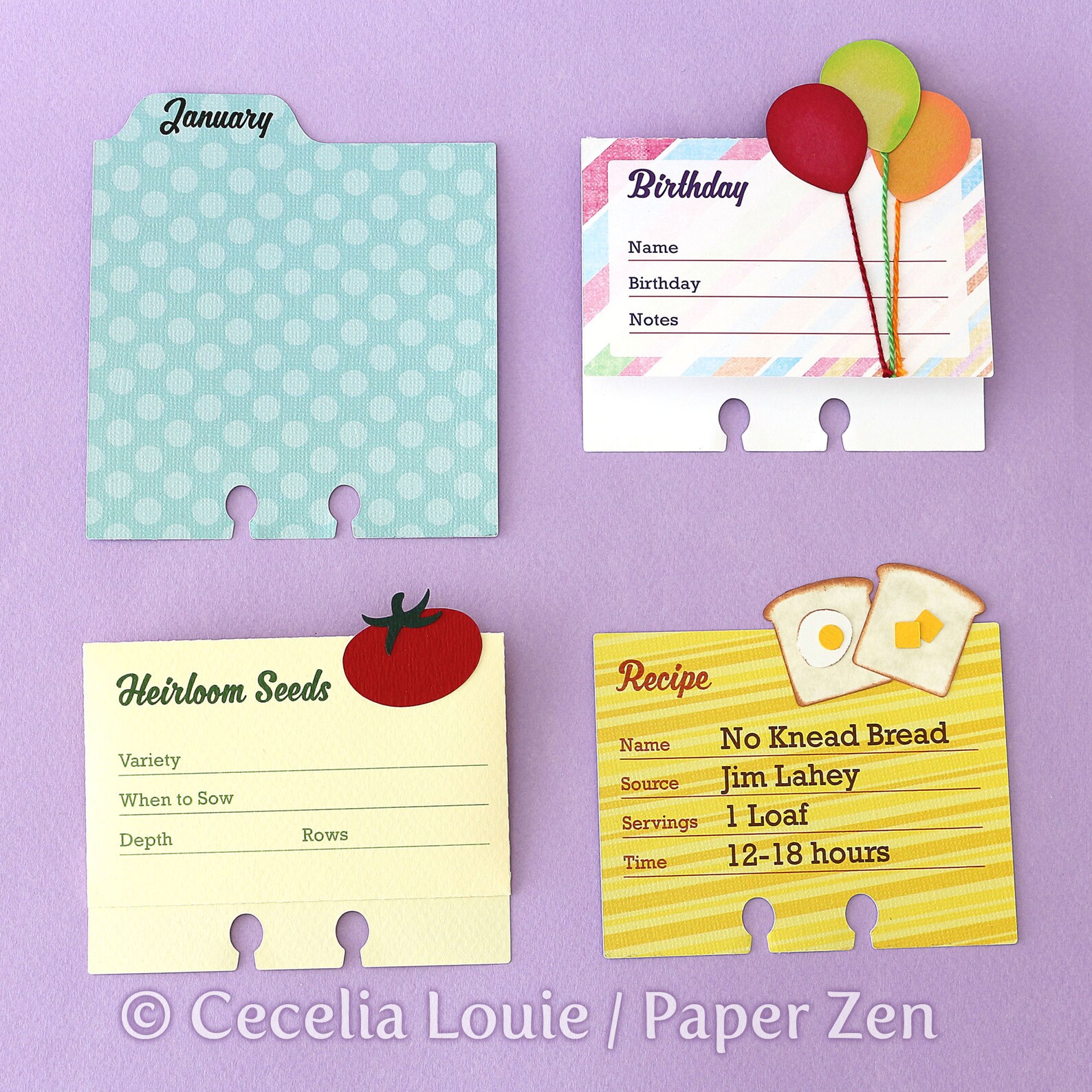 Memorydex Card, Folded Card, Envelope, Accents - SVG and PDF Files - Etsy