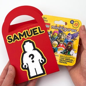 Minifigure Building Brick Toy - Template for Birthday Party Favor Gift ...