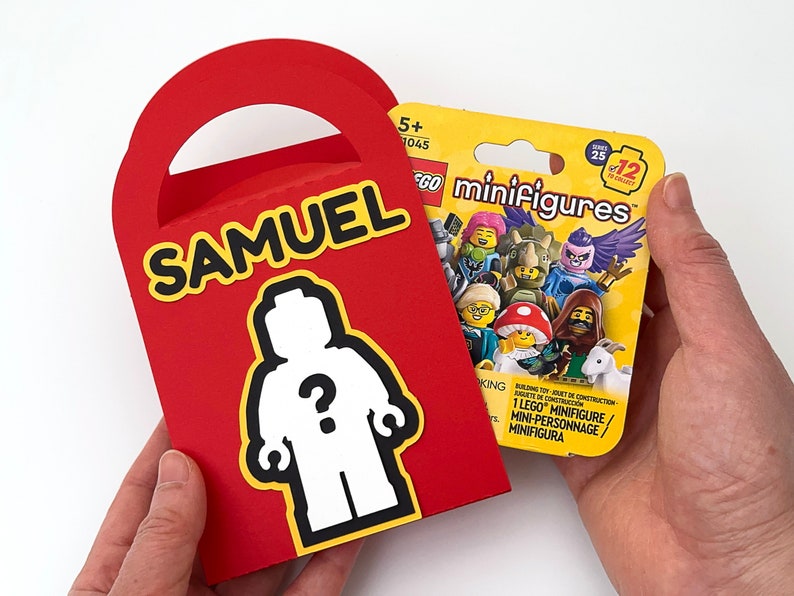 Minifigure Building Brick Toy - Template for Birthday Party Favor Gift ...