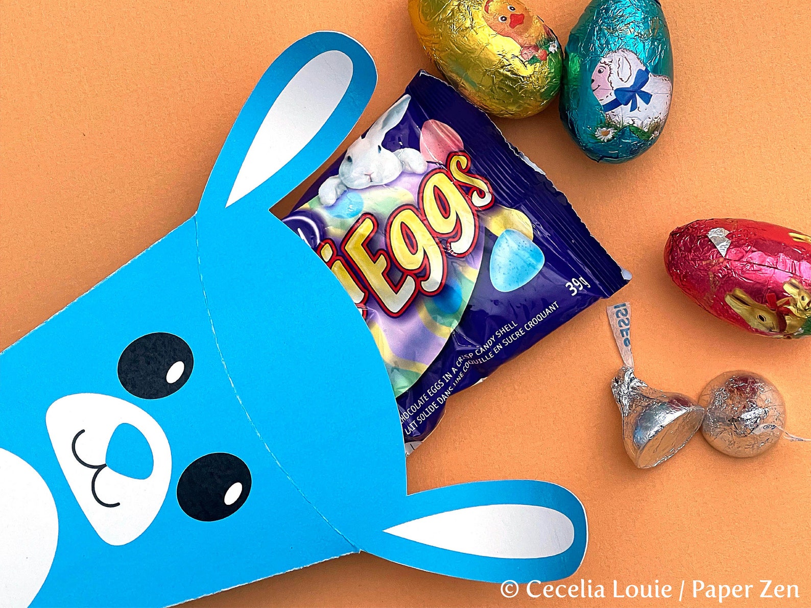 Bunny Rabbit Gift Box Printable Easter Favour With Editable | Etsy