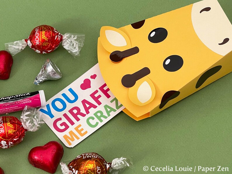 Giraffe Gift Box SVG Gift Card Holder Party Favor or | Etsy