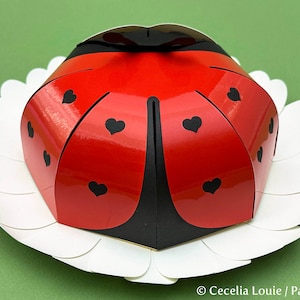 Ladybug Box for Valentine's Day or Girl's Birthday Party Gift Favor ...