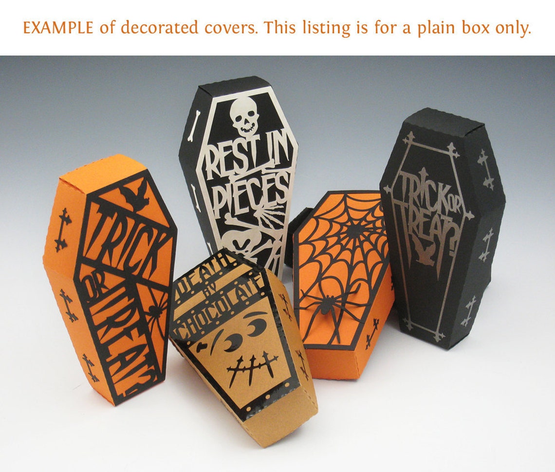 Halloween Coffin Paper Gift Box Die Cutting With SVG Files - Etsy Australia