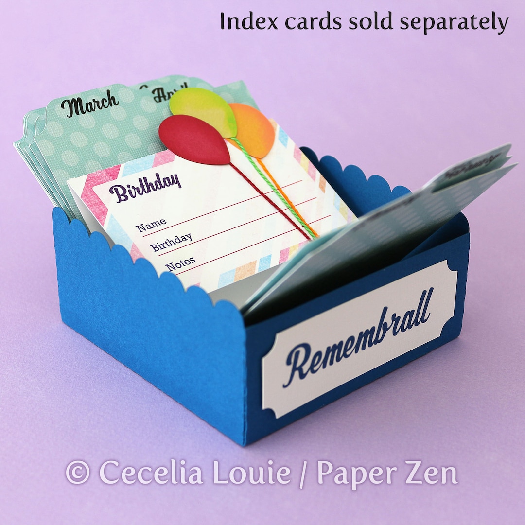 Memorydex Box - 3D SVG or PDF Files (no Chipboard Required) - Etsy