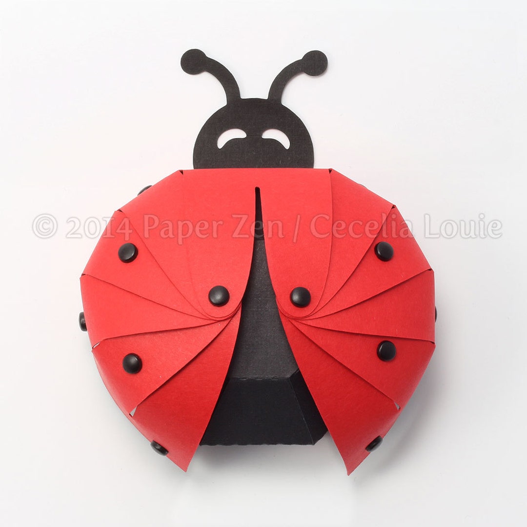 Ladybug Gift Box 3D SVG for Cricut Silhouette - Etsy Canada