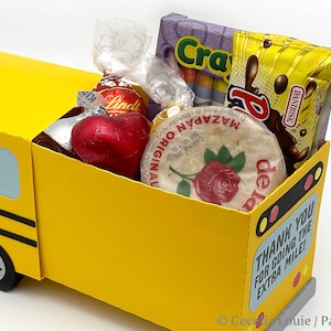 School Bus Gift Card Holder Box for Teacher Appreciation, Back-to ...