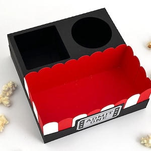 Movie Night Snack Box for Popcorn, Pop, Candy, Perfect for Birthday ...