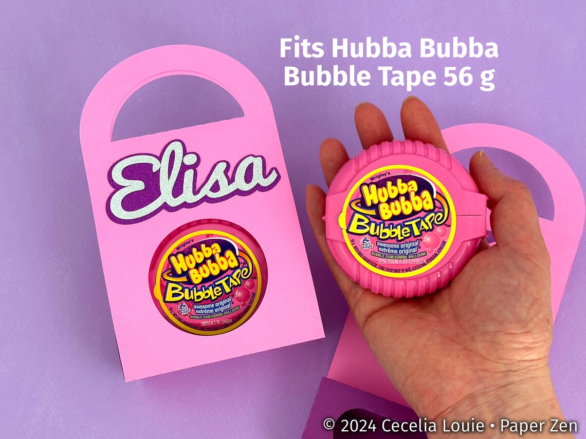 Hubba Bubba Bubble Gum Party Favour Gift Box - 3D SVG for Birthday ...