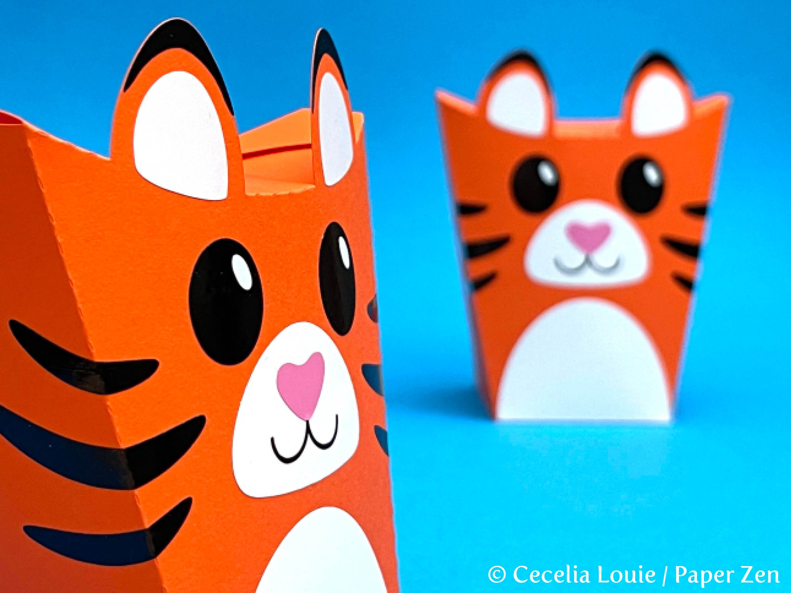 Tiger Gift Box SVG Cricut Gift Card Holder Party Favor | Etsy