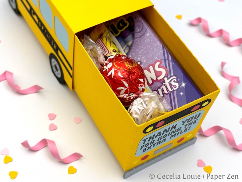 School Bus Gift Card Holder Box for Teacher Appreciation - Etsy