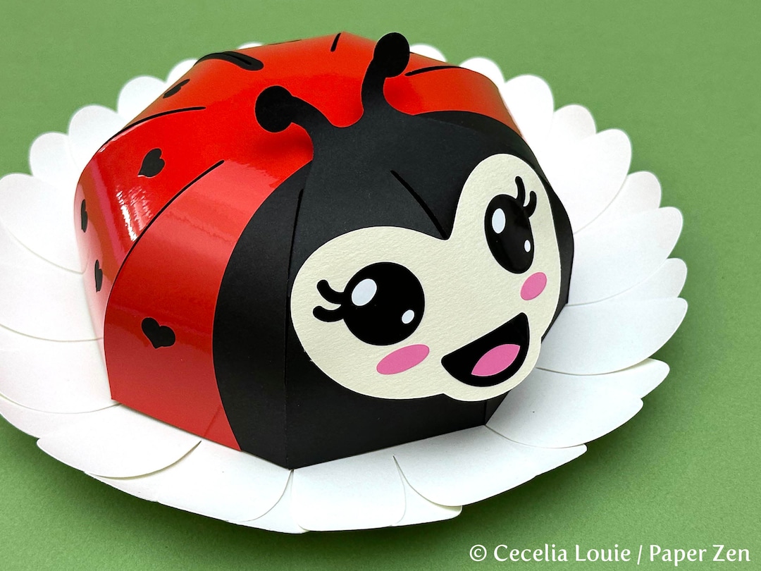 Ladybug Box for Valentine's Day or Girl's Birthday Party Gift Favor ...