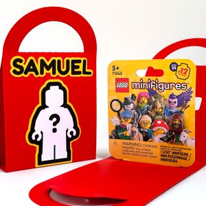 Minifigure Building Brick Toy - Template for Birthday Party Favor Gift ...