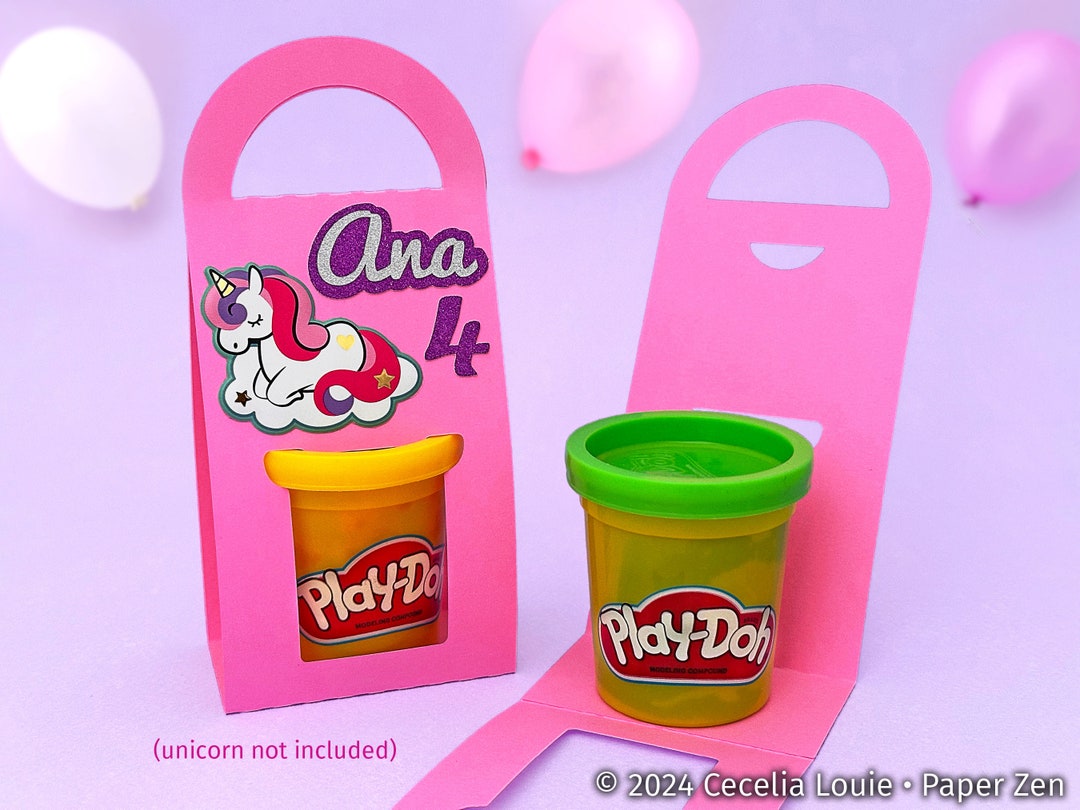 Play-doh 2 Oz Box Template With Handle for Birthday Party Favour Gift ...