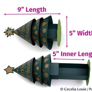 Christmas Tree Gift Box SVG - Party Favor, Advent Calendar, Teacher ...