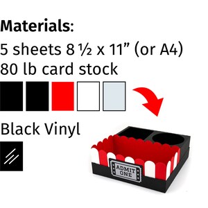 Movie Night Snack Box for Popcorn, Pop, Candy, Perfect for Birthday ...